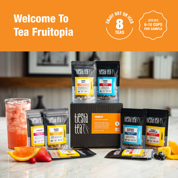 Fruity Tea Sampler Dry Flight (8 Exotic Fruit Tea Blends Sampler ...