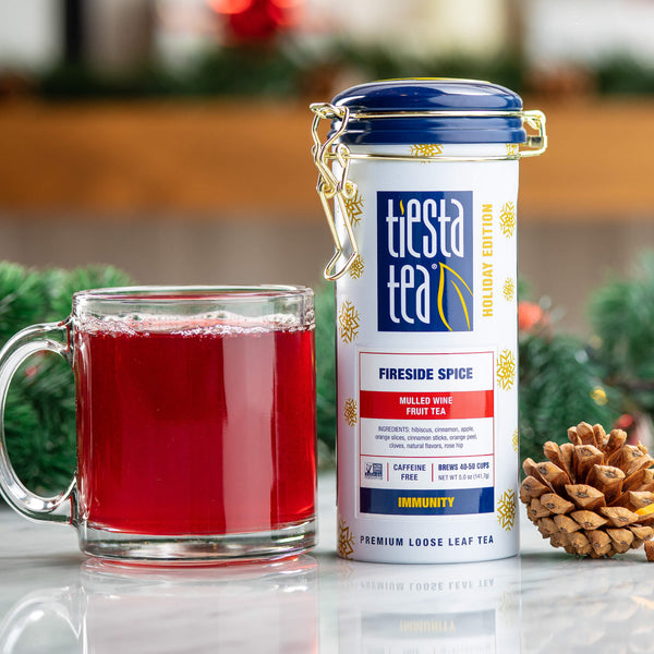 Cozy Fireside Tea Bundle (2 Loose Leaf Holiday Teas + Infuser) | Tiesta Tea