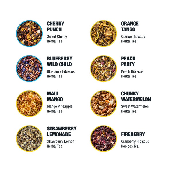 Fruity Tea Sampler Dry Flight (8 Exotic Fruit Tea Blends Sampler ...